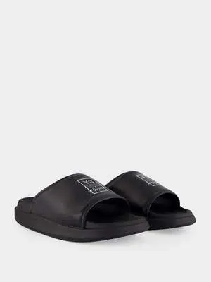 Y3 Logo Leather Slides