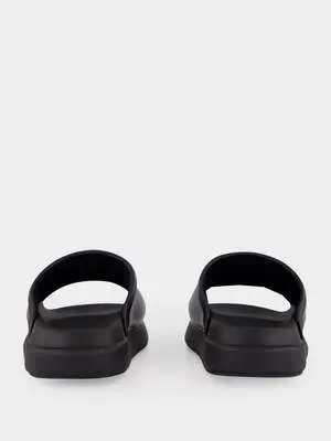 Y3 Logo Leather Slides