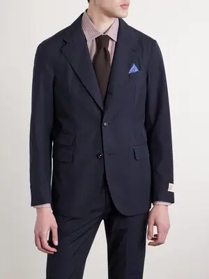 Massimo Alba Catch2 Cotton Suit Jacket - Blue