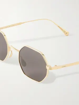 Cartier Rounded-frame Melal Sunglasses