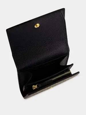 Gucci Ebony And Gg Marmont Mini Wallet