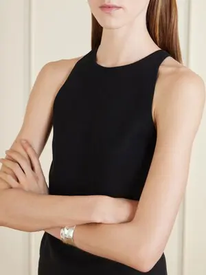 Carolina Herrera Cropped Ribbed-knit Tank