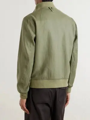 VALSTAR Valstarino Linen Bomber Jacket - Green