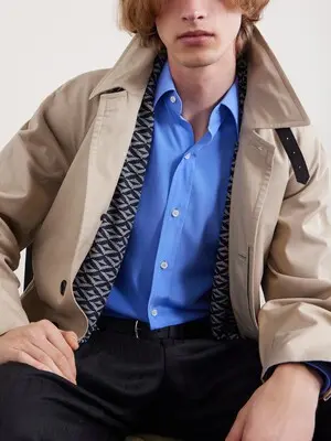 TOM FORD Silk-charmeuse Shirt - Blue