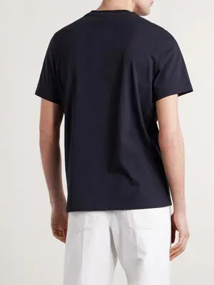 Moncler Logo-appliquéd Cotton-jersey T-shirt - Blue
