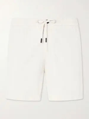 SLOWEAR Straight-leg Cotton-corduroy Drawstring Shorts