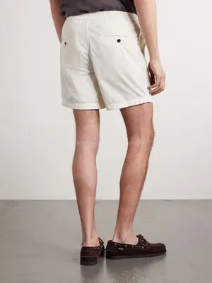 SLOWEAR Straight-leg Cotton-corduroy Drawstring Shorts