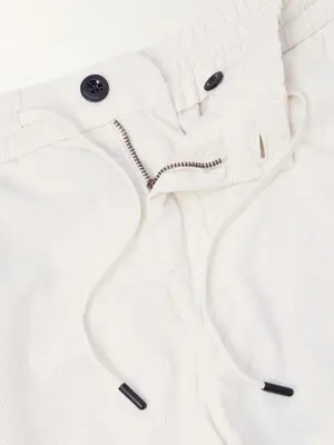 SLOWEAR Straight-leg Cotton-corduroy Drawstring Shorts