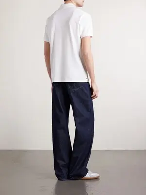 Moncler Logo-appliquéd Cotton-piqué Polo Shirt