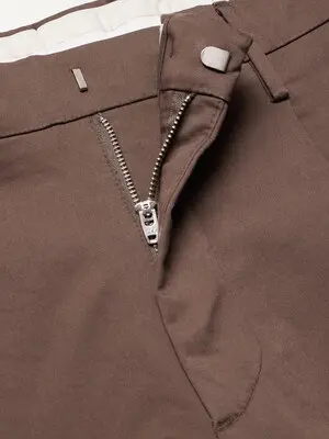 Nn07 Bill 1804 Straight-leg Cotton-blend Trousers - Brown