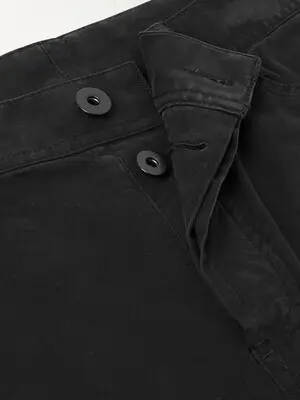 JAMES PERSE Straight-leg Brushed Cotton-blend Twill Trousers