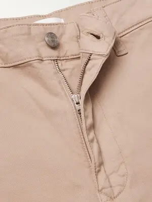 Nn07 Aden 1923 Straight-leg Organic Cotton-blend Twill Shorts - Neutrals