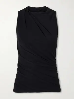 Rick Owens Gathered Stretch-jersey T-shirt - Black
