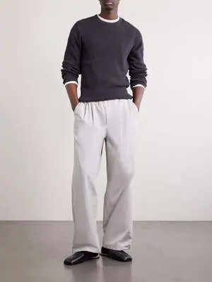AARON LEVINE Waffle-knit Cotton Sweater