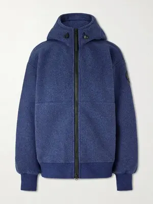 Canada Goose Chilliwack Recycled Wool-blend Fleece Zip-up Hoodie - Blue