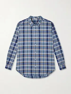 Aimé Leon Dore Checked Cotton Shirt - Blue