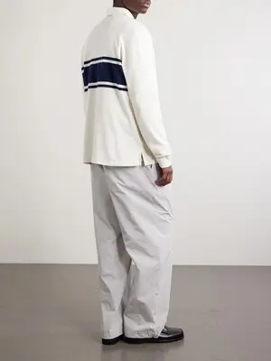 Aimé Leon Dore Logo-embroidered Striped Cotton Polo Sweater