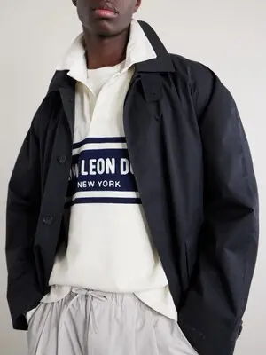 Aimé Leon Dore Logo-embroidered Striped Cotton Polo Sweater
