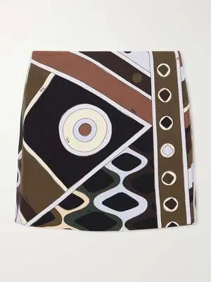 Emilio Pucci Printed Wool Mini Skirt