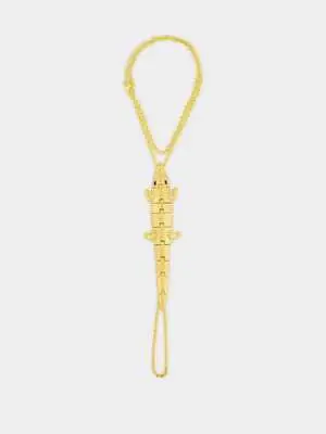 Begum Khan Croco Hand Bracelet - Blue
