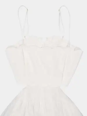 Zimmermann Scallop Linen Midi Dress