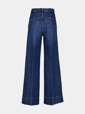 FRAME Headliner Slice Flare Denim Jeans - Blue