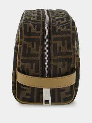 Fendi Ff Fabric Toiletry Case - Brown