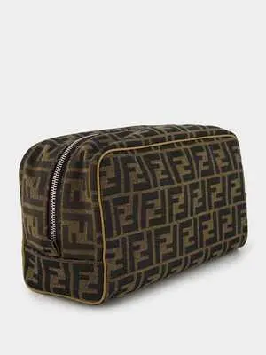 Fendi Ff Fabric Toiletry Case - Brown