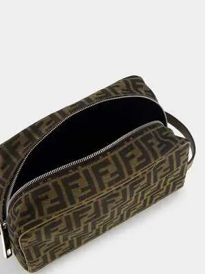 Fendi Ff Fabric Toiletry Case - Brown
