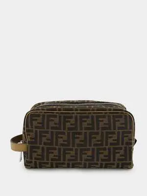 Fendi Ff Fabric Toiletry Case - Brown