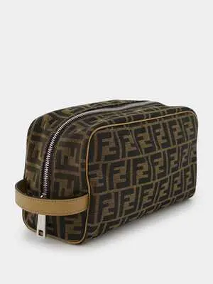 Fendi Ff Fabric Toiletry Case - Brown