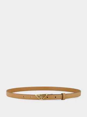 Prada Saffiano Leather Belt - Brown