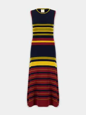 PAULA Name Rian Multi Stripes Knitted Dress - Multicolour