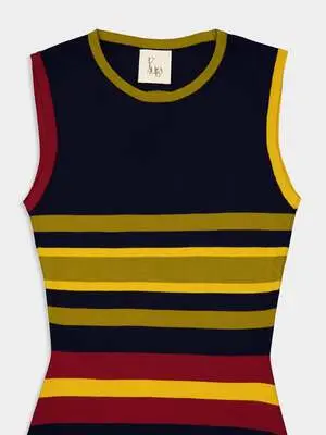 PAULA Name Rian Multi Stripes Knitted Dress - Multicolour