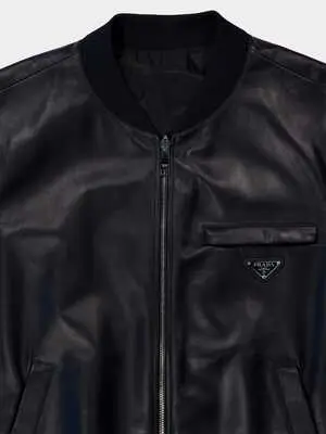 Prada Nappa Leather Bomber Jacket