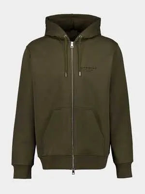 Givenchy Zipped Fleece Sweatshirt - Green
