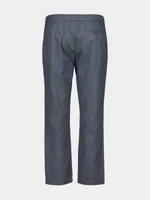 Frescobol Carioca Cotton-cashmere Tapered Trousers - Blue