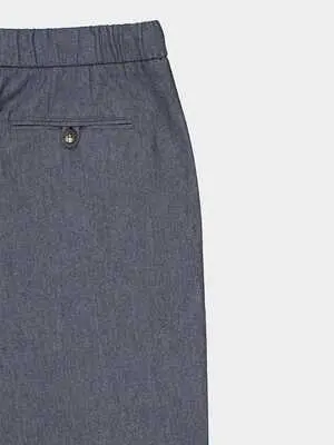 Frescobol Carioca Cotton-cashmere Tapered Trousers - Blue