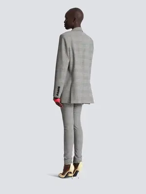 Balmain Oversized Prince Of Wales Jacquard Jacket
