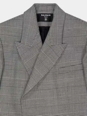Balmain Oversized Prince Of Wales Jacquard Jacket