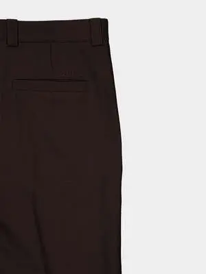 Gucci Wool Gabardine Straight Trousers - Brown