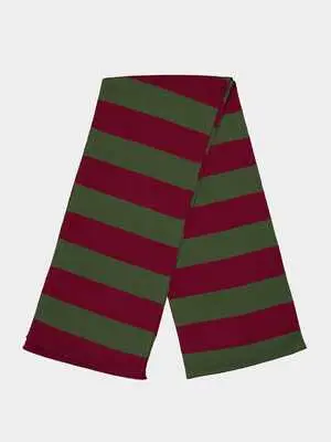 PAULA Lucca Cabernet And Duffel Bag Stripes Knitted Scarf - Multicolour