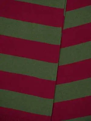 PAULA Lucca Cabernet And Duffel Bag Stripes Knitted Scarf
