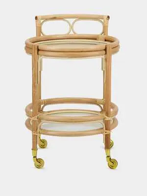 SIKA-DESIGN Romeo Rattan Trolley - Beige