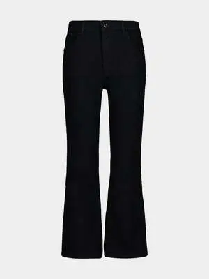 FRAME Reboot Crop Bootcut Jeans - Black