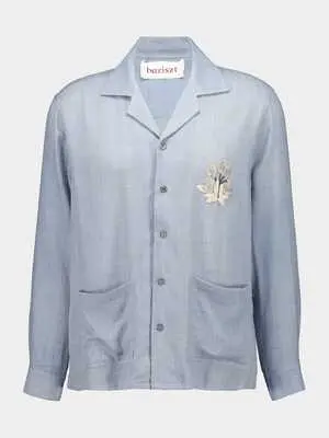 BAZISZT Cashmere Merino Shirt - Blue