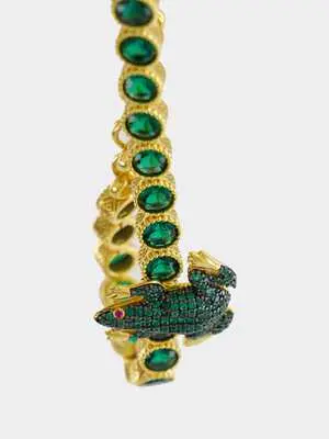 Begum Khan Frog Tennis Bracelet - Green