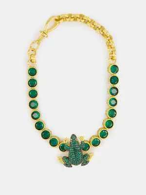 Begum Khan Frog Tennis Bracelet - Green