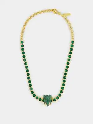 Begum Khan Frog Tennis Necklace - Green