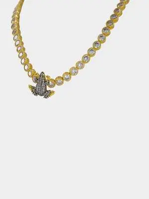 Begum Khan Frog Tennis Necklace - Gold